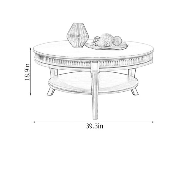 EXCEEB Classical wooden carved round coffee table | Wayfair