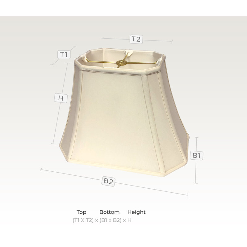 Royal Designs Rectangle Cut Corner Lamp Shade, Beige, (7 x 9) x (10.25 ...