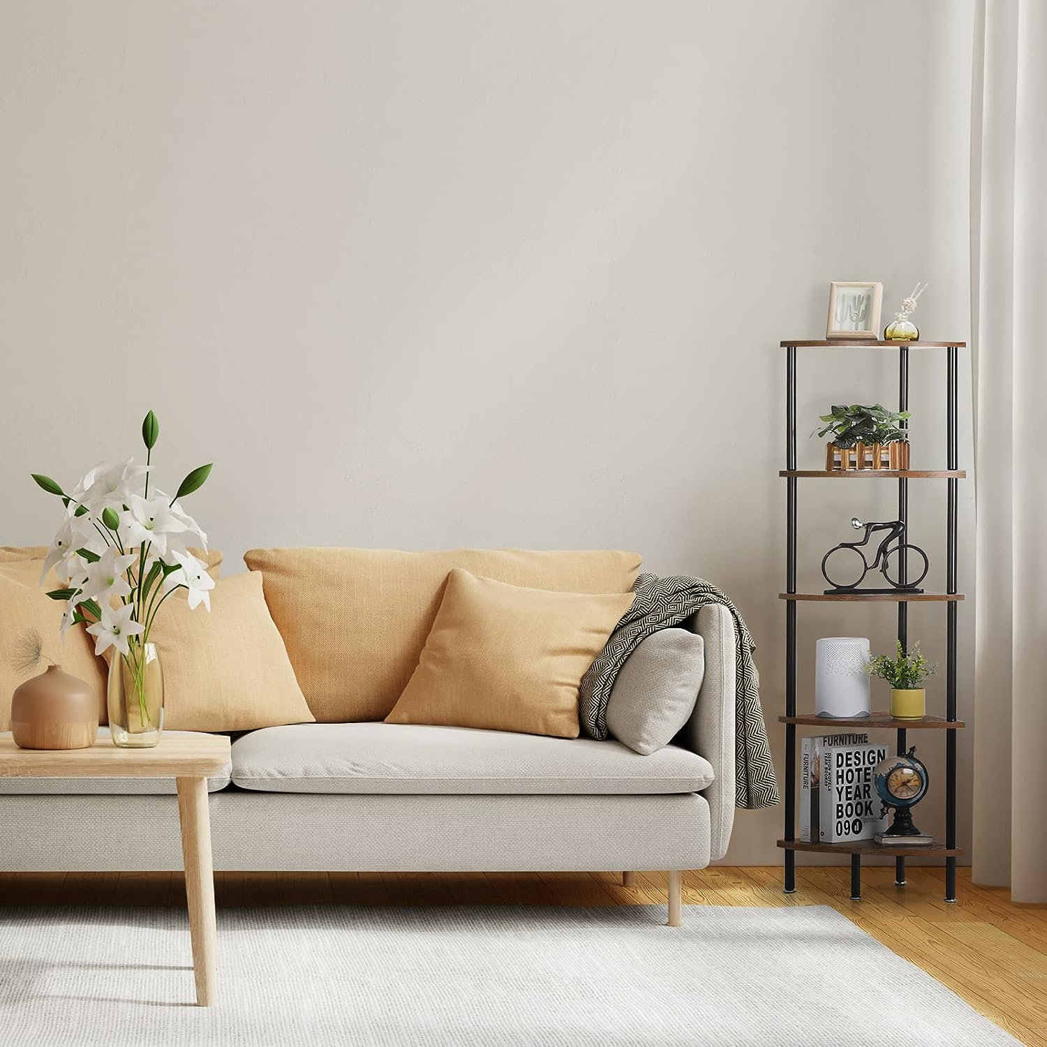 17 Stories Aadiv Corner Bookcase | Wayfair