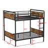 Mason & Marbles Metal Bunk Bed, Industrial Detachable Bunkbeds With ...