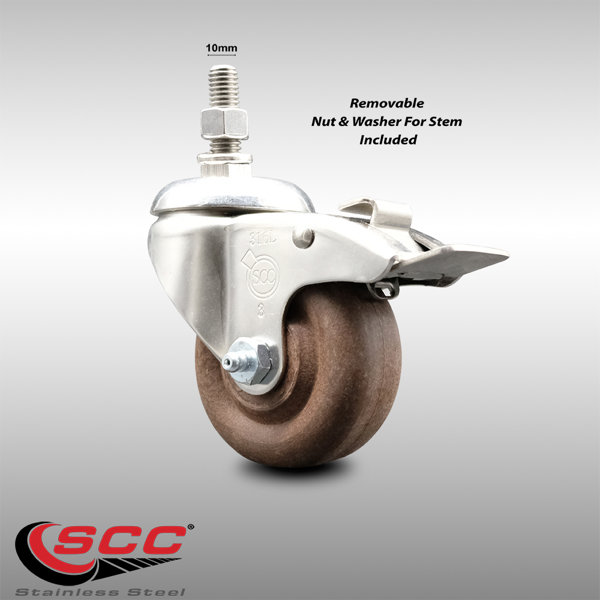 Service Caster High Temp Glass Filled Nylon Caster Lock with Brake ...