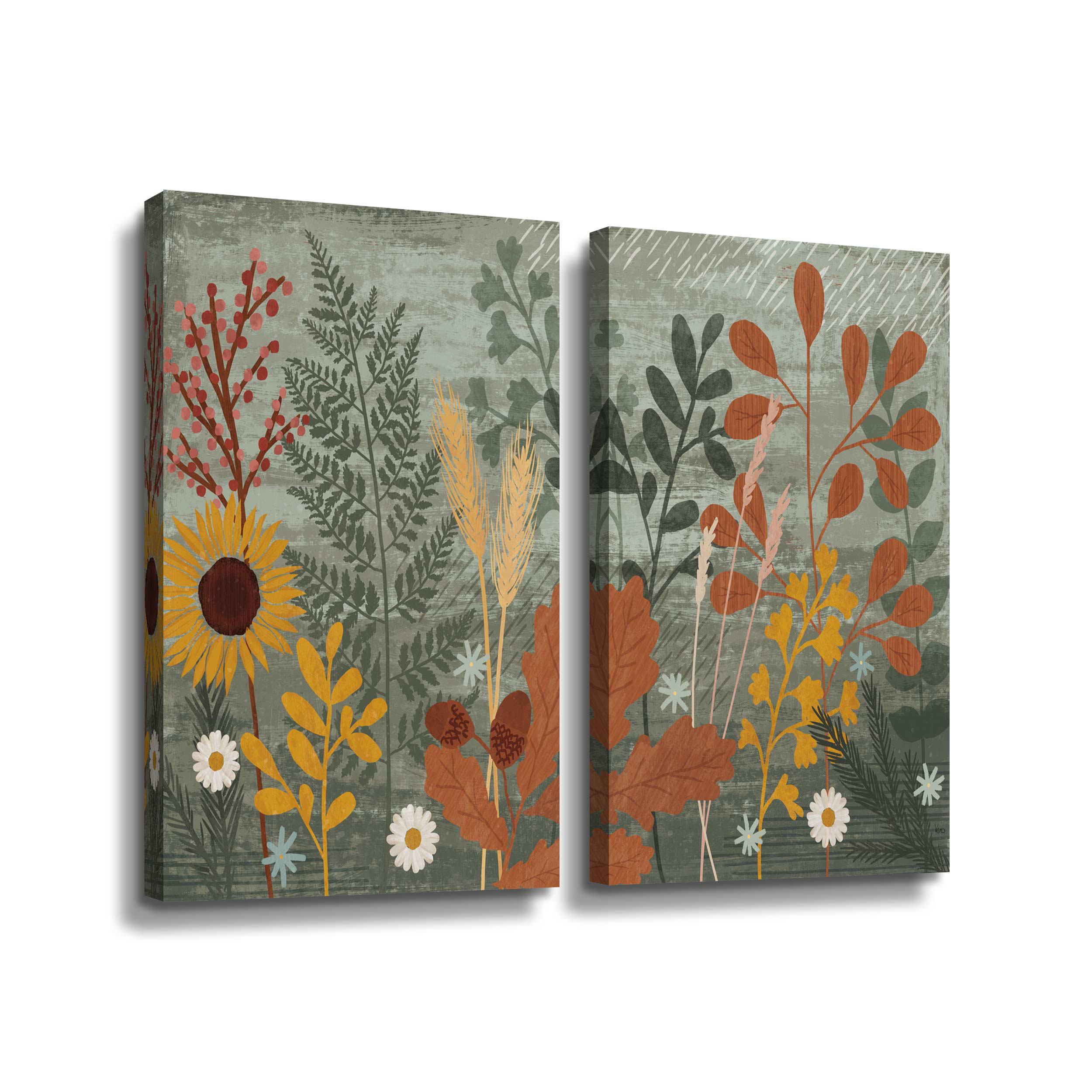 Red Barrel Studio® Harvest Craze I - 2 Piece Print Set on Canvas | Wayfair