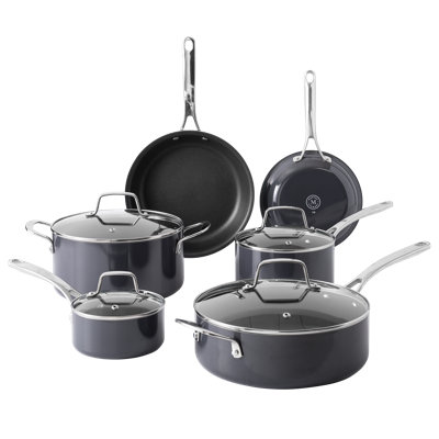 Martha Stewart 10 - PieceAluminum Nonstick Cookware Set & Reviews | Wayfair