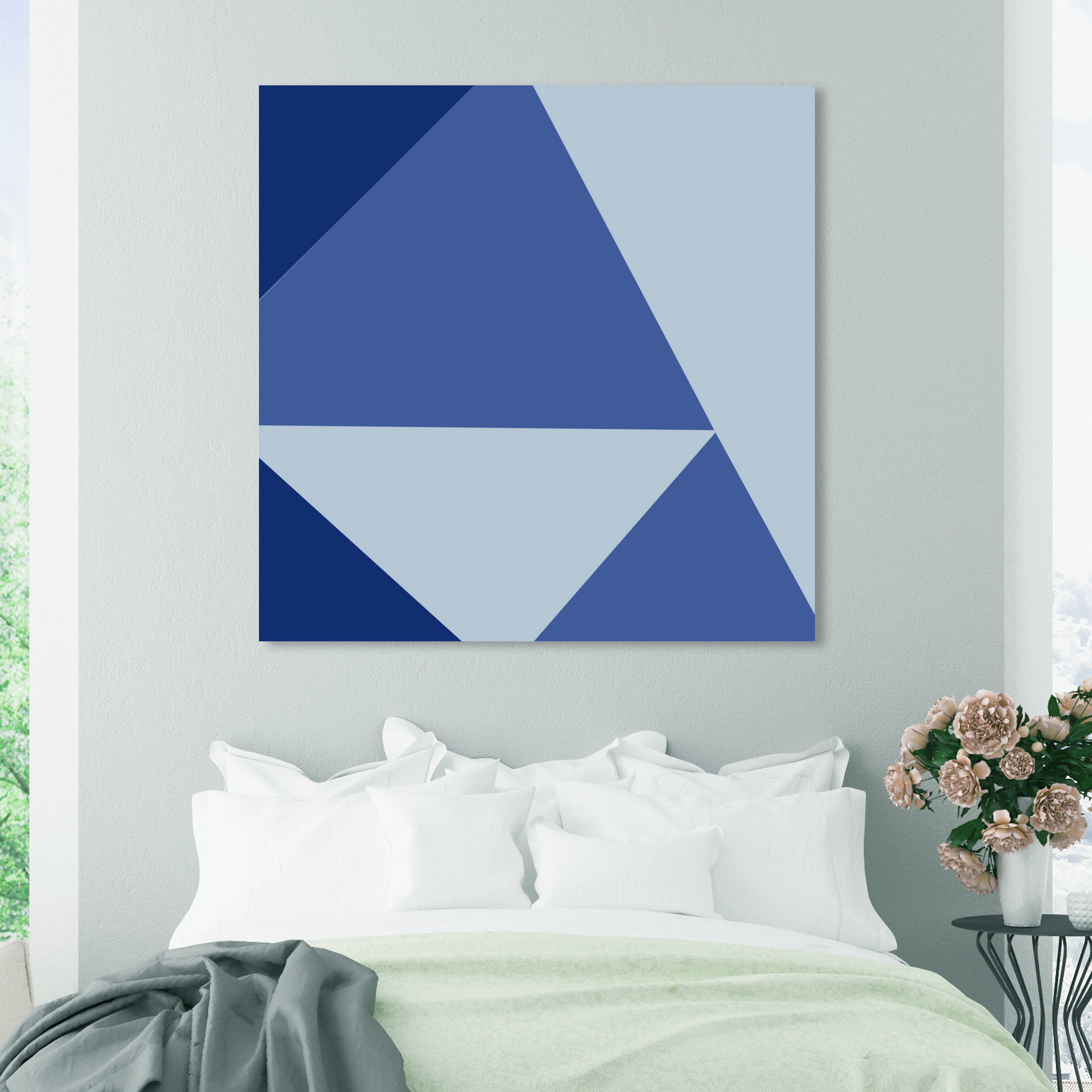 George Oliver Abstract Sea Swatch Geometric Triangle - Graphic Art ...