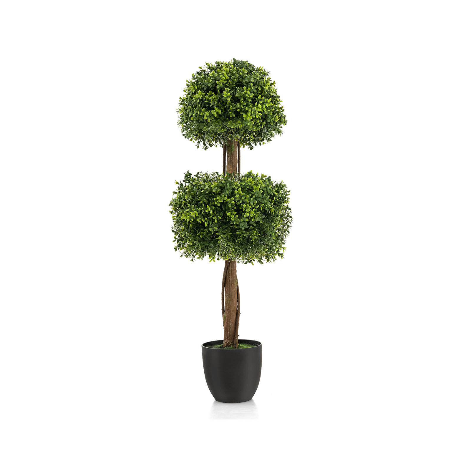 Primrue 40 In Faux Boxwood Topiary Ball In Pot Decorative Plant Indoor ...