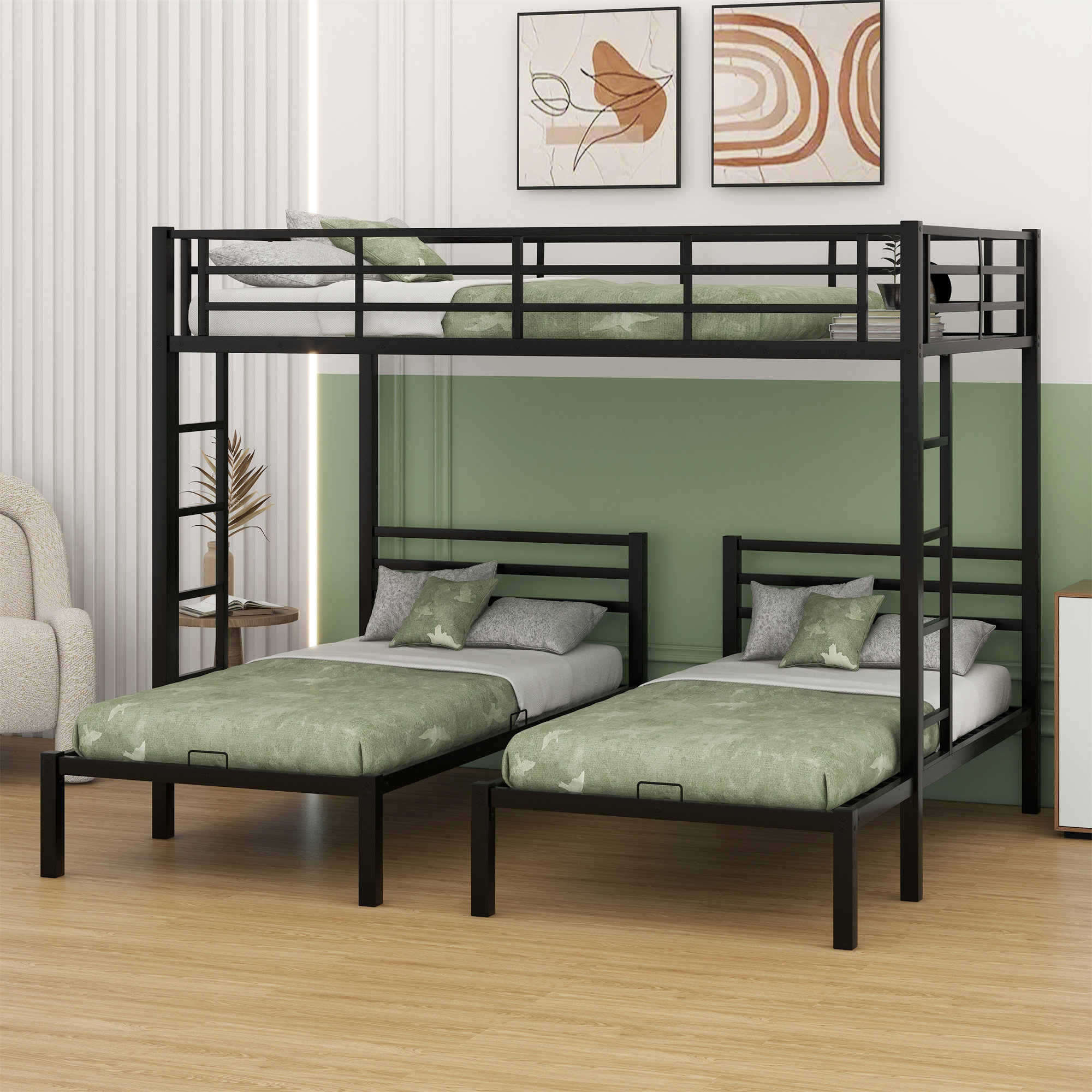 Isabelle & Max™ Bunk Bed With Built-In Shelf - Wayfair Canada