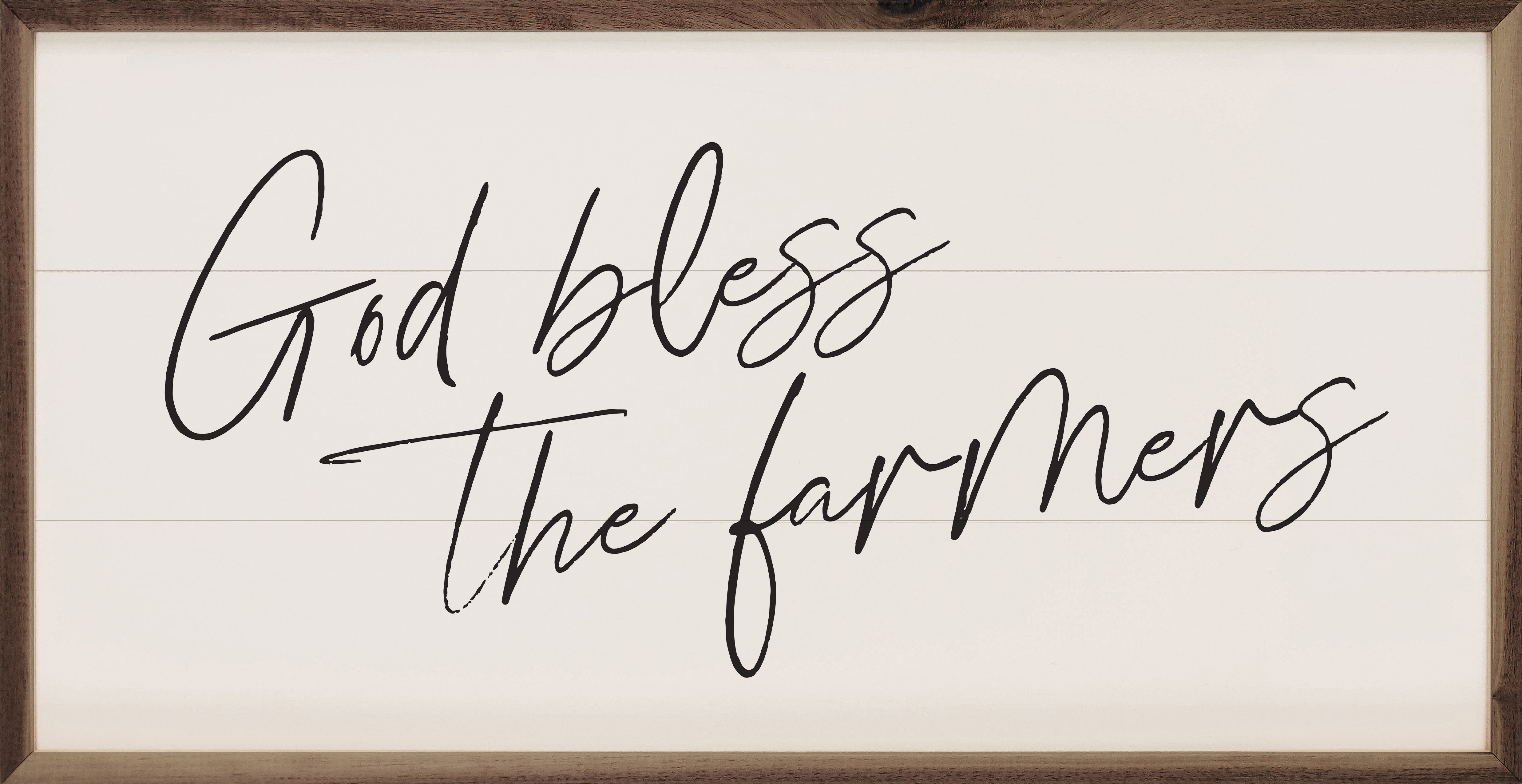 Gracie Oaks God Bless The Farmers Script White - Wayfair Canada