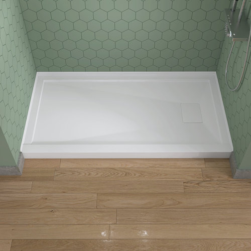 Ogonbrick 60'' W 32'' D Rectangular Double Shower Base | Wayfair