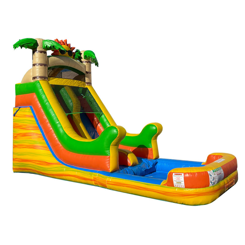 Jingo Jump 9' x 25' Inflatable Water Slide with Air Blower | Wayfair