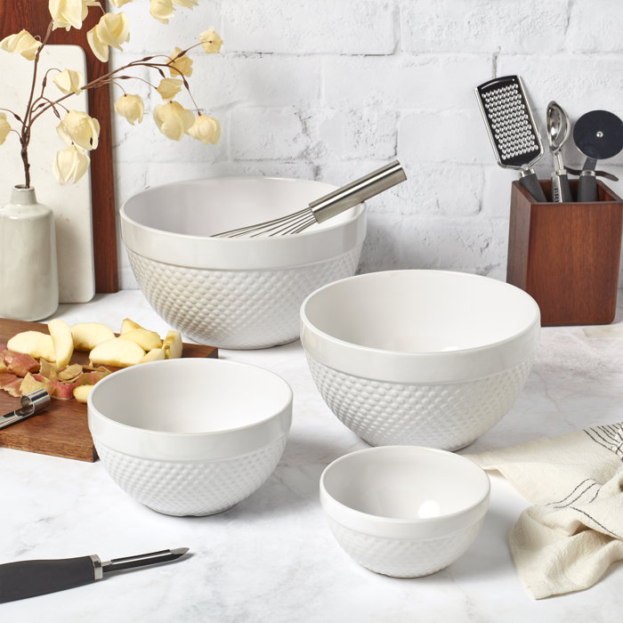 Tabletops Gallery Mixing Bowls Tabletops Gallery Hobnail 4 Piece ...