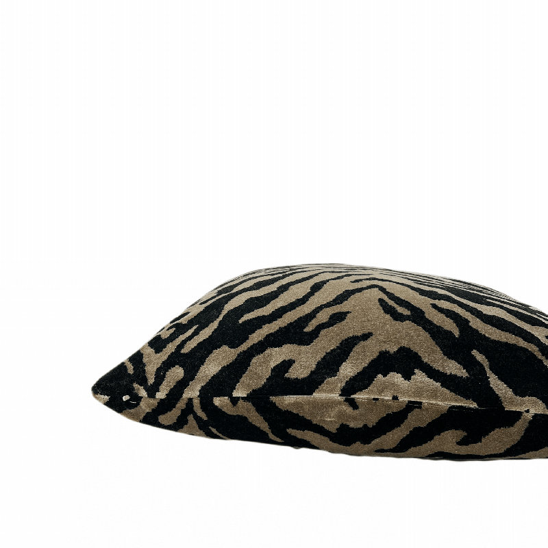 Smithy Home Couture Velvet Zebra Print Throw Pillow Cover | Wayfair