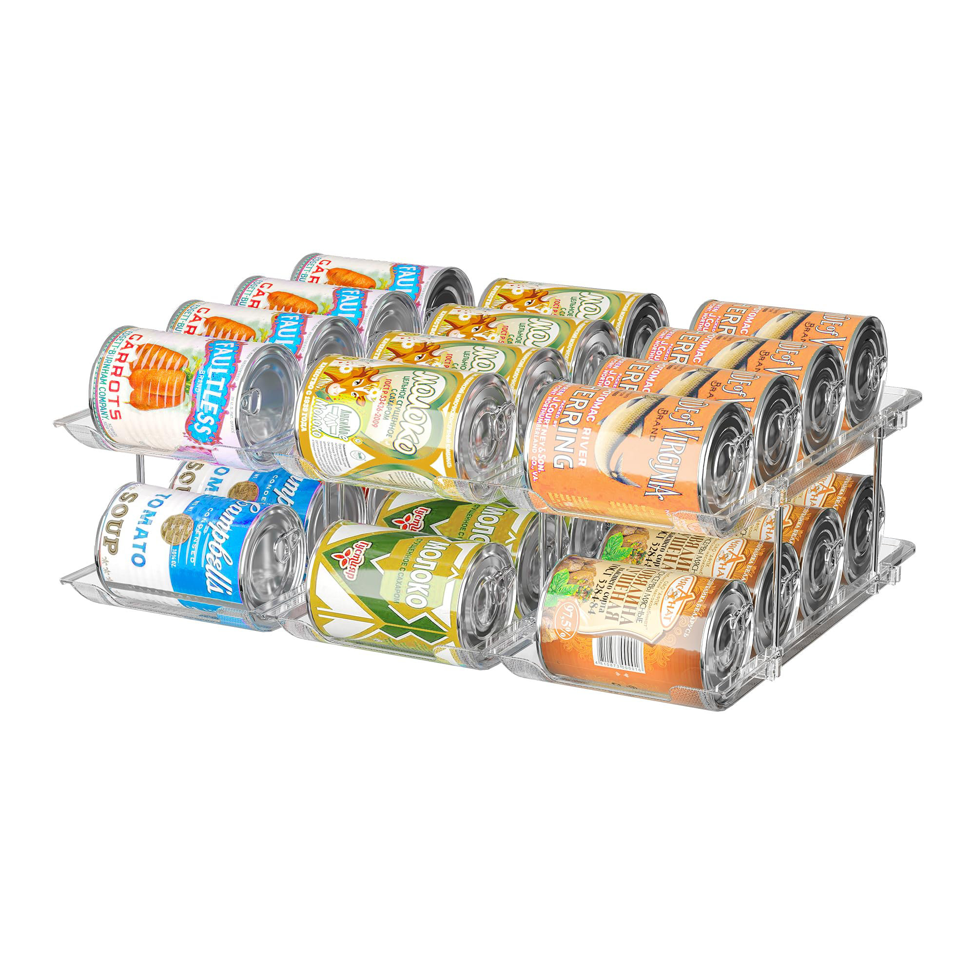 Ivy Bronx Can Organizer For Pantry, 3 Sets 2Tiers Can Storage Organizer ...