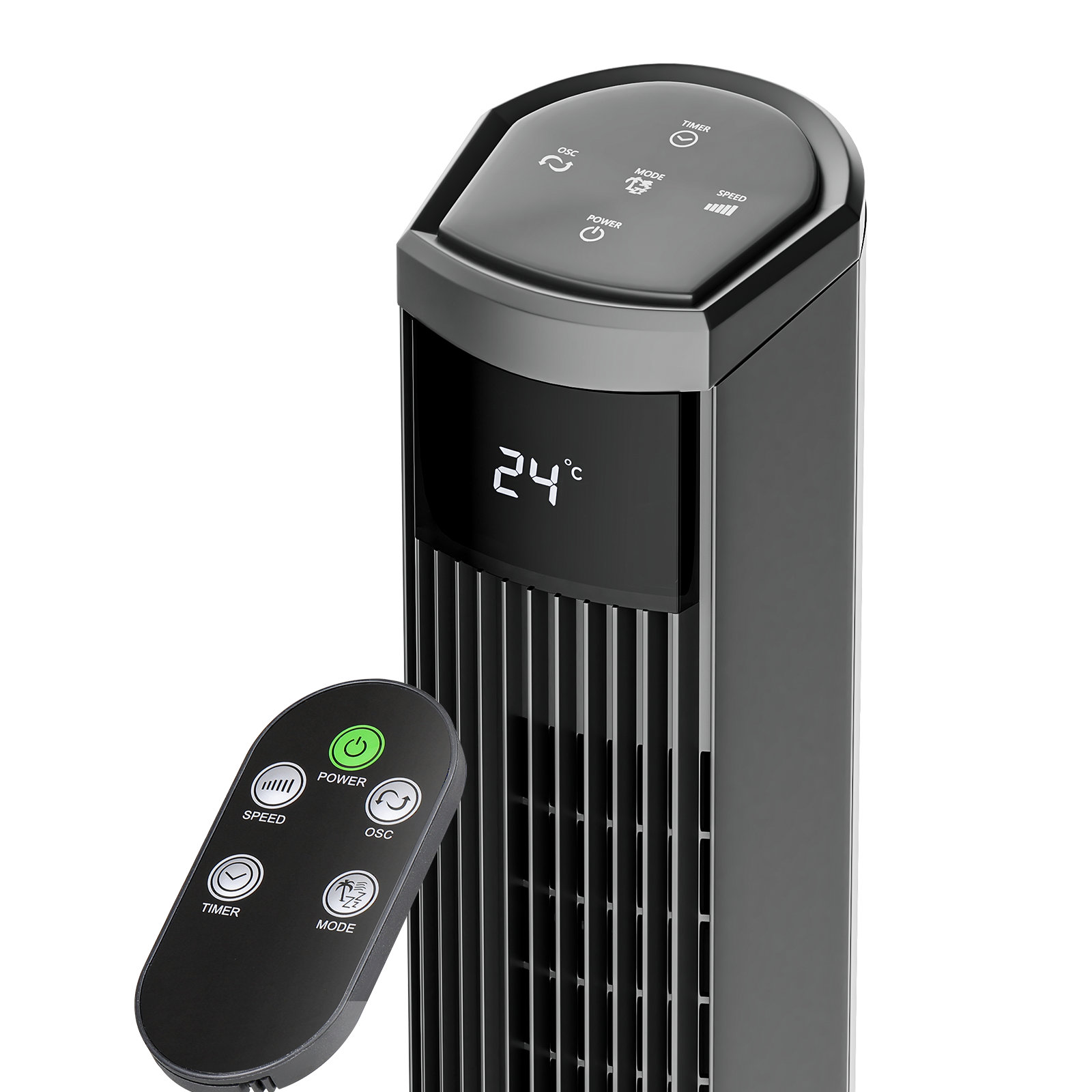 Bring Home Furniture 37.5" Tower Fan with Remote Control 70 ...