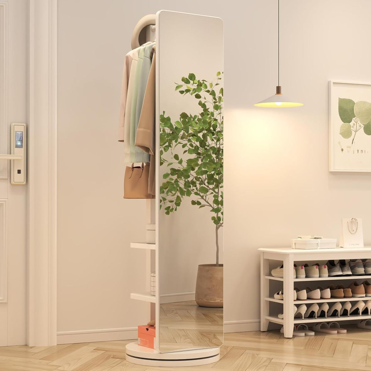 Ebern Designs 360° Rotating Multifunctional Full Length Mirror With ...