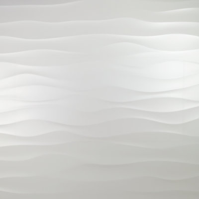 Qube Tiles Silom White Wave 12" x 24" Matte 3D Textured Wall Tile ...