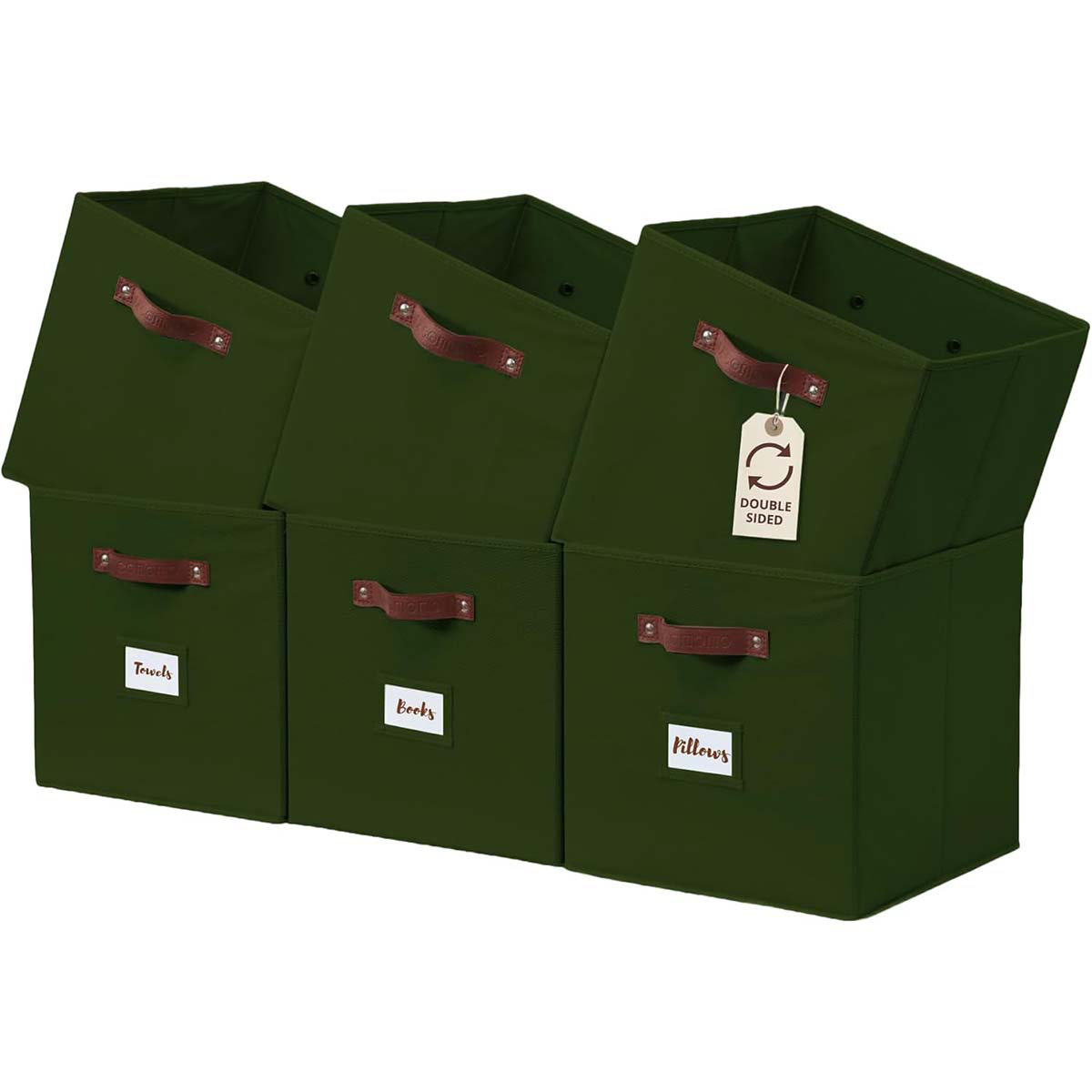 KINOFO Storage Bins, Cube Storage Bin With Labels, Fabric Storage Cubes ...