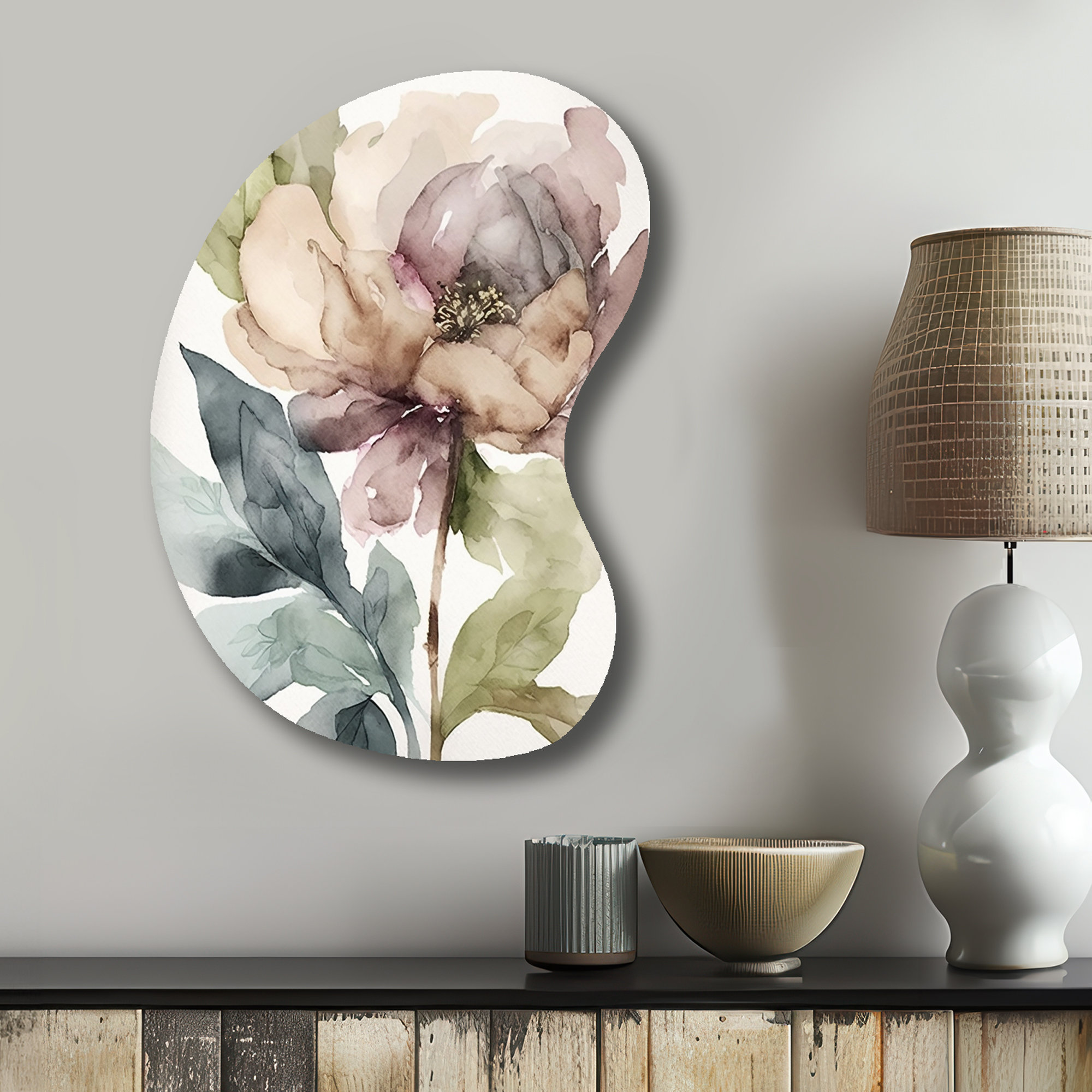 Lark Manor™ Pink Watercolour Peony Blossoming II - Floral Peony Boom ...