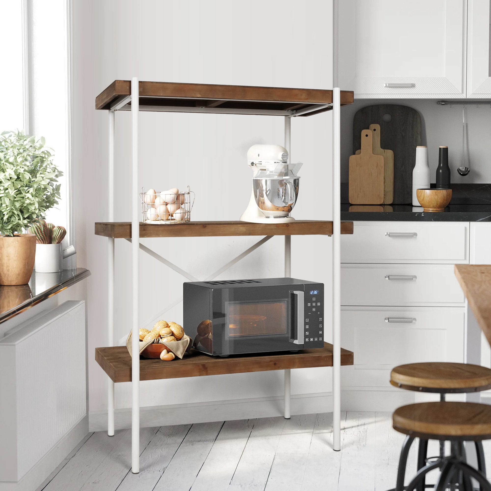 17 Stories 3-tier Storage Racks, Standing Shelves, W31.5''xh43 ...