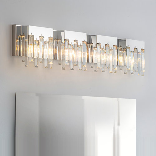 Crystal Bathroom Vanity Lighting You'll Love | Wayfair