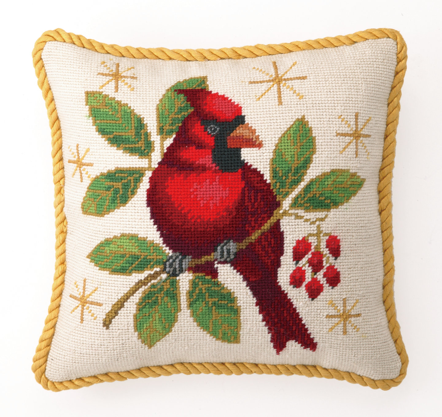 Peking Handicraft Needlepoint Cardinal Throw Pillow & Reviews | Wayfair