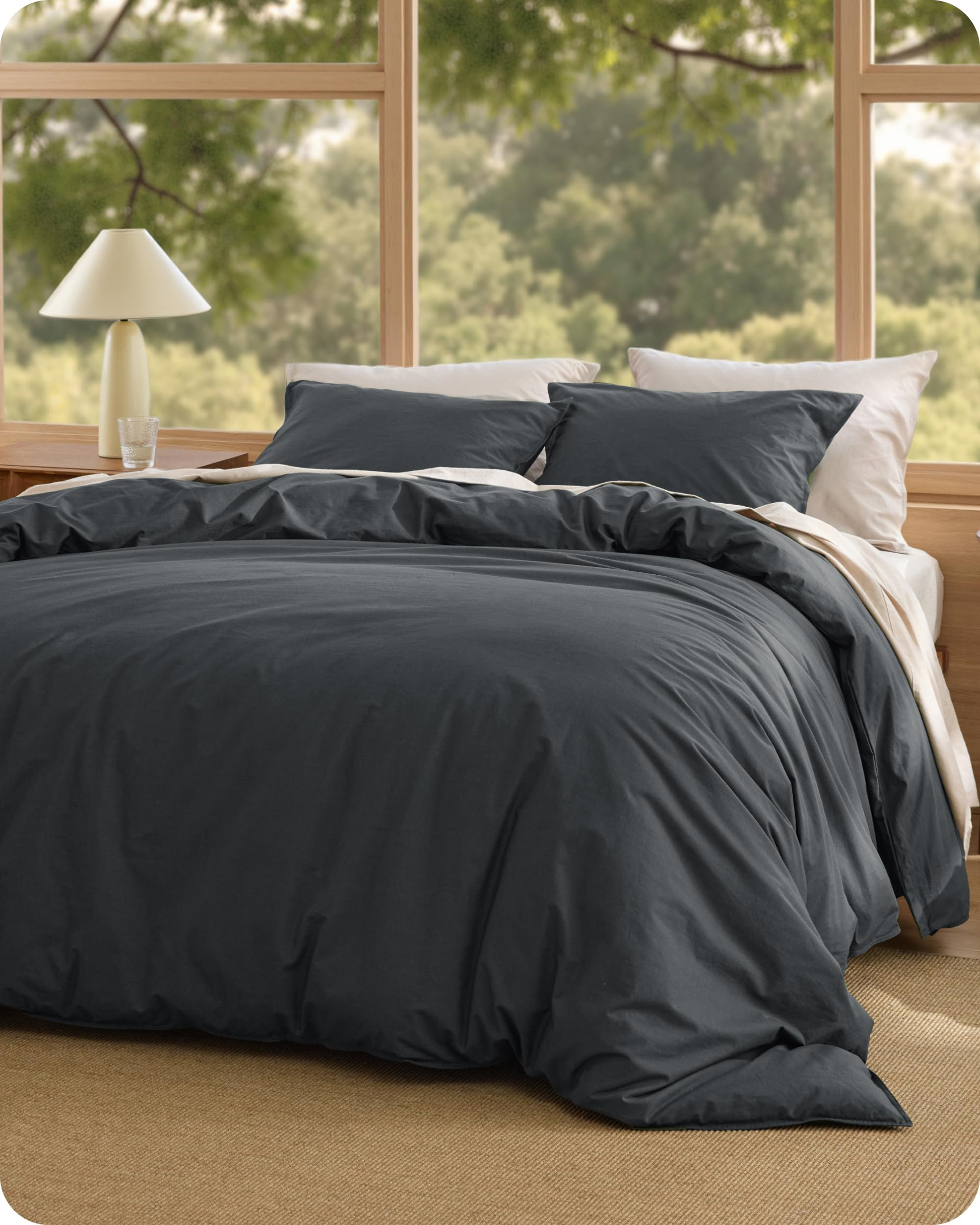 Bedsure Cotton Duvet Cover King - Luxury Slub Weave 100% Cotton Duvet ...