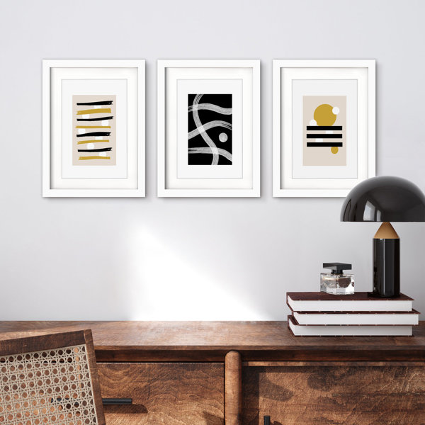 Americanflat Calm Chaos By Word Up Creative - 3 Piece Gallery Framed ...