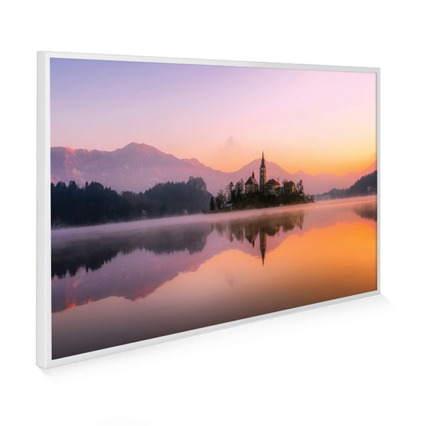 Mirrorstone Dreamy Lake Picture Infrared Wi-Fi + Remote Flat Heating ...