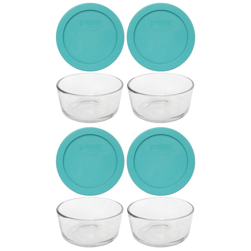 Pyrex 7200 Glass Bowls & 7200-PC Matching Lids | Wayfair