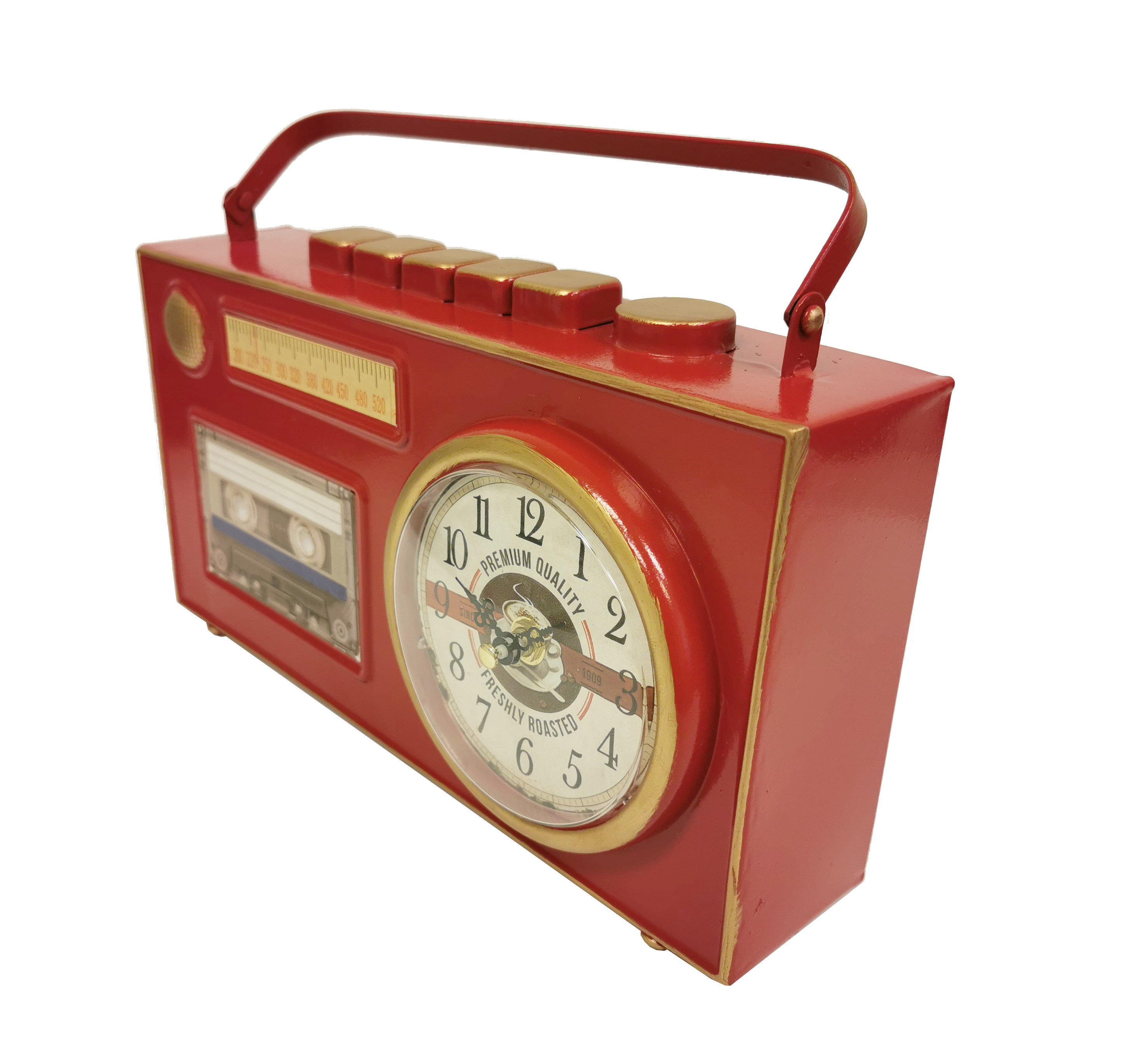 Red Barrel Studio® Red Vintage Radio Table Clock | Wayfair