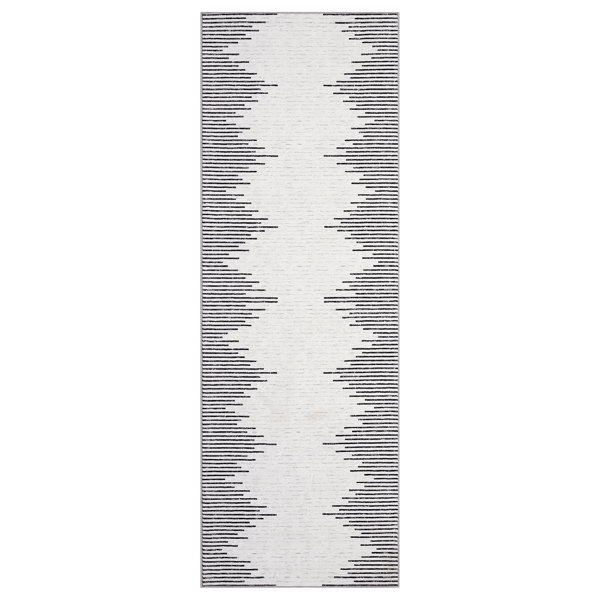 Ebern Designs Modern Machine Washable Rug with Rubber Backing for ...