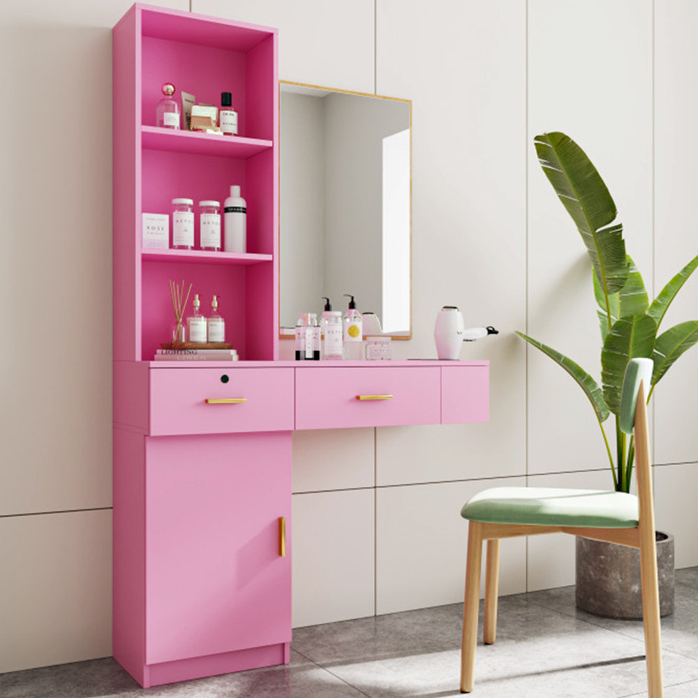 Latitude Run® Brizeyda Wall-Mount Makeup Vanity Dressing Table with ...