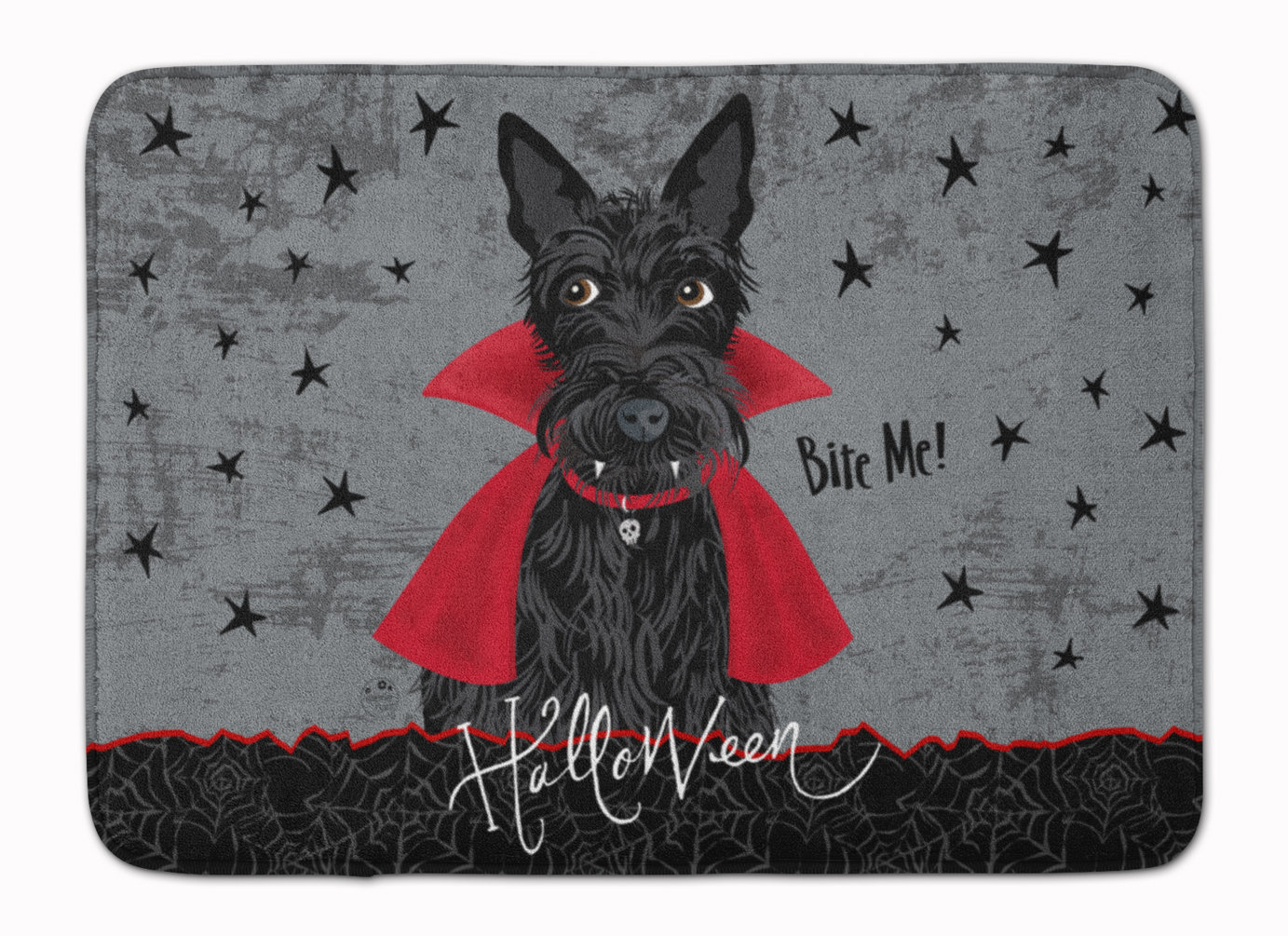 East Urban Home Halloween Vampire Scottie Memory Foam Bath Rug | Wayfair