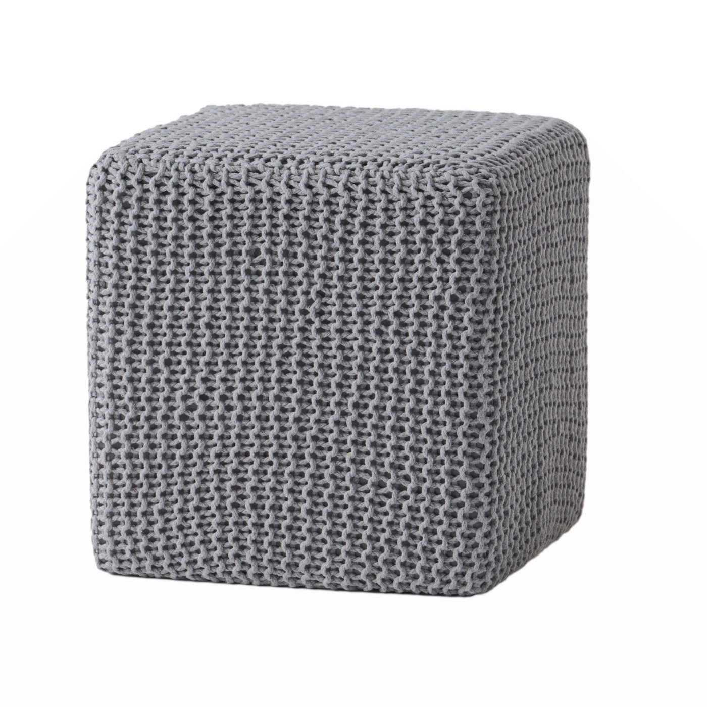 Gracie Oaks Knitted Foot Stool Cotton Accent Stool Small Stool Shoe ...