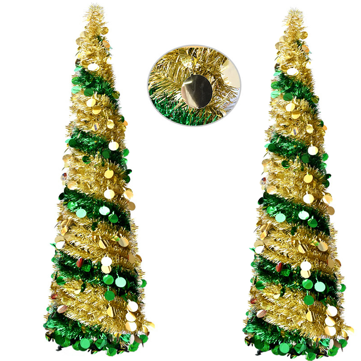 The Holiday Aisle® 5Ft Collapsible Artificial Christmas Tree, Pop Up ...