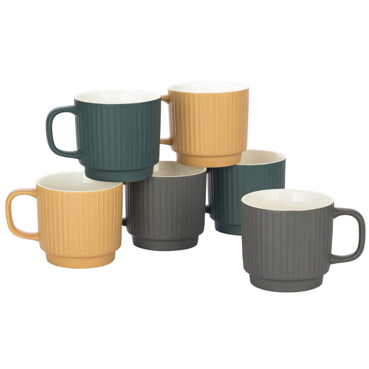 17 Stories Bornais Matt Ribbed Mug Set & Reviews | Wayfair.co.uk