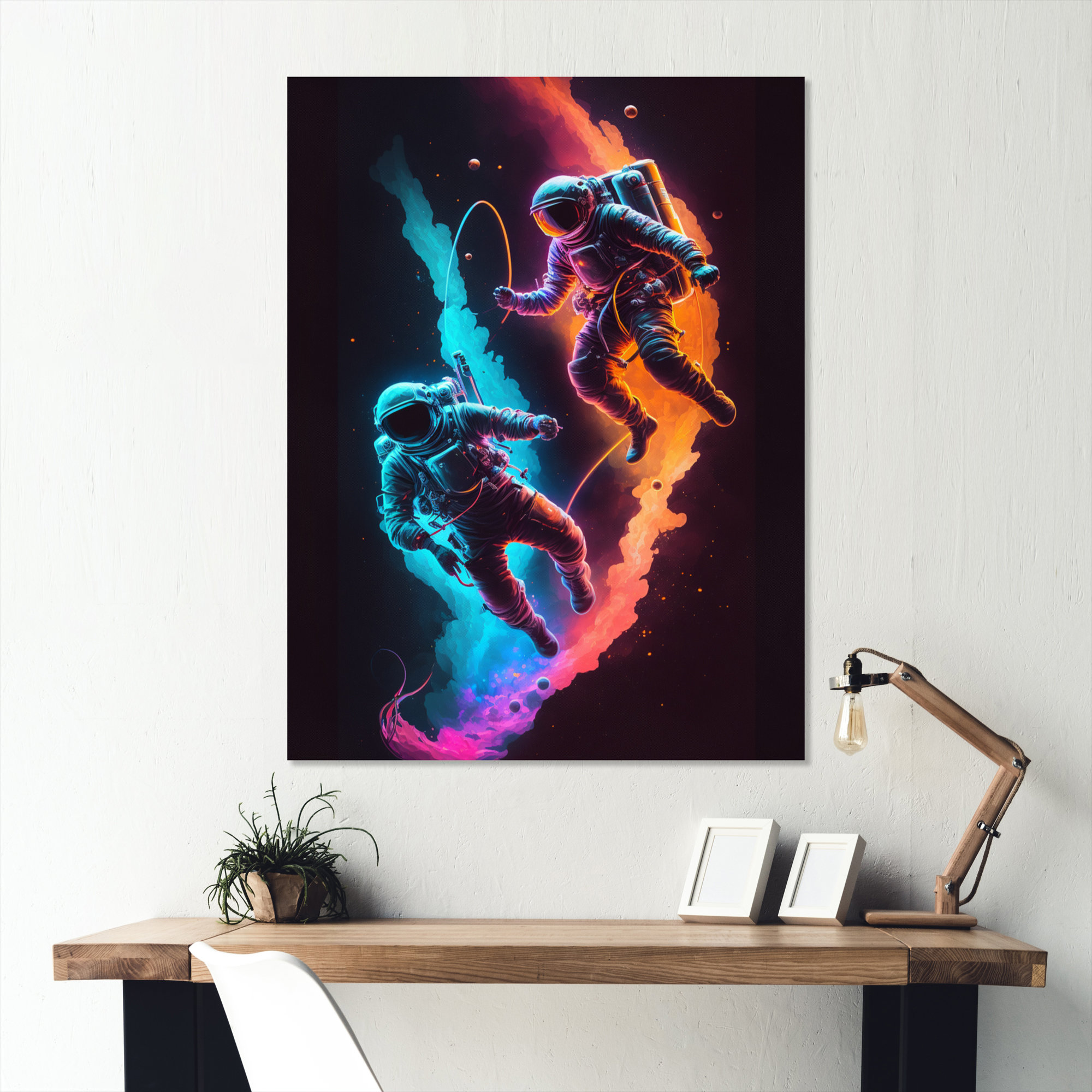Red Barrel Studio® Cosmic Astronaut Explorers I - Space Metal Wall Art ...