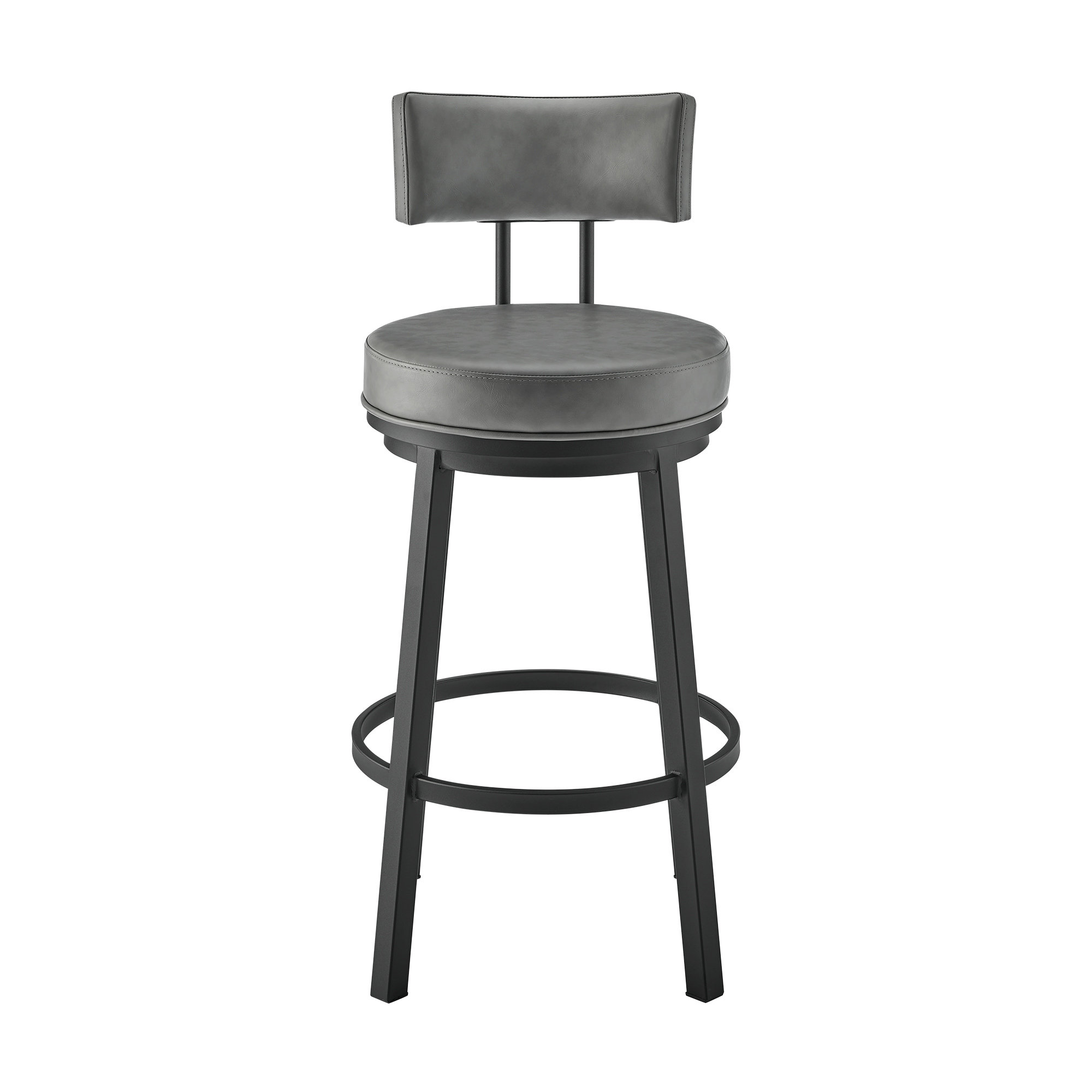 Wade Logan® Zelda Swivel Counter Or Bar Stool In Metal With Faux ...