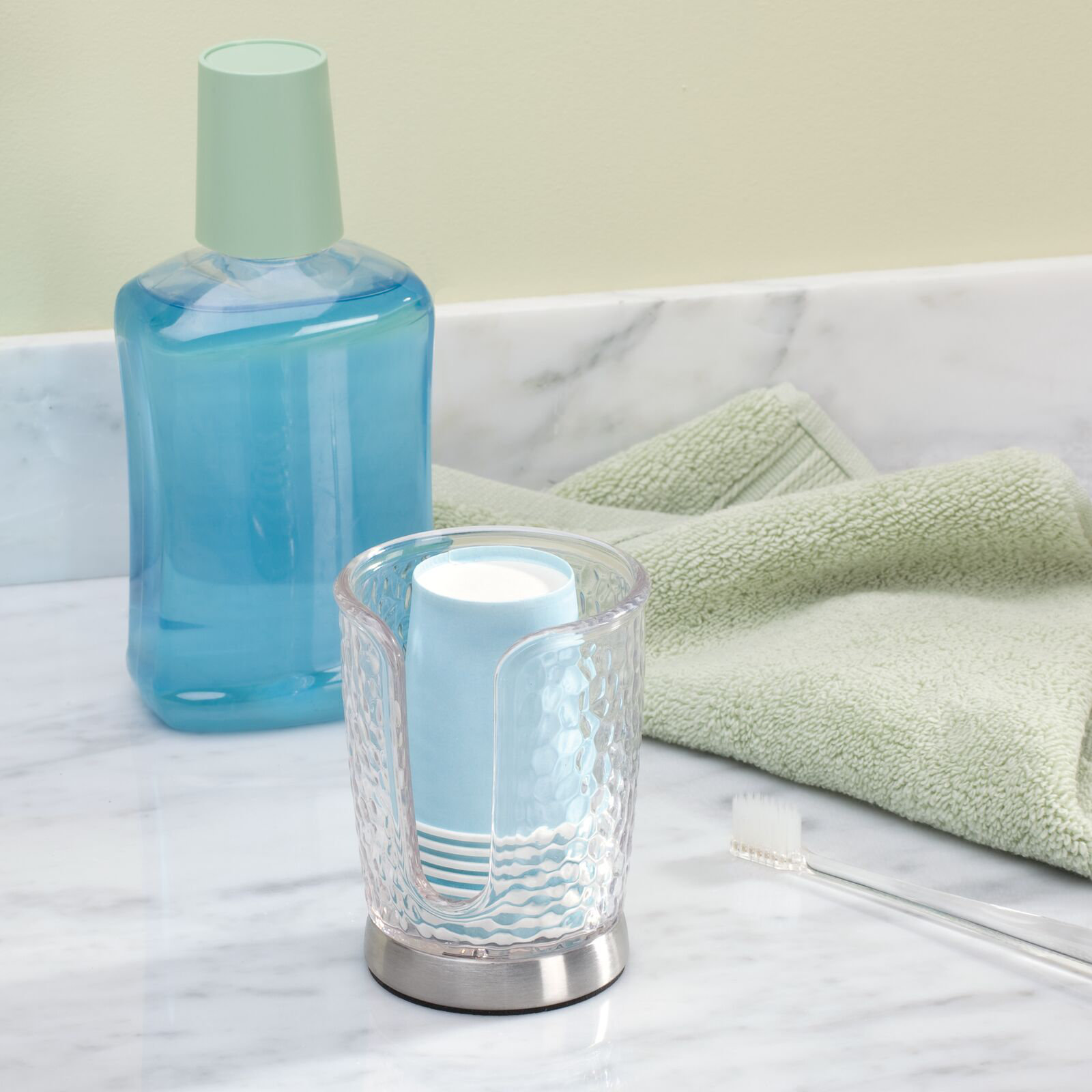 mDesign Plastic/Steel Compact Disposable Cup Dispenser | Wayfair