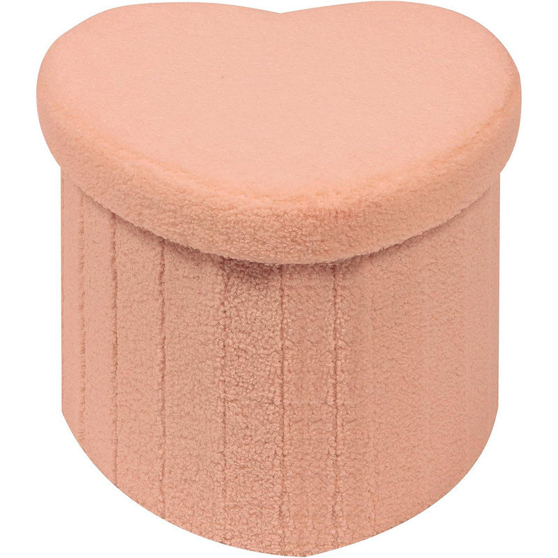 Mercer41 Heart Shaped Ottomans with Storage Foot Stool Footrest for ...