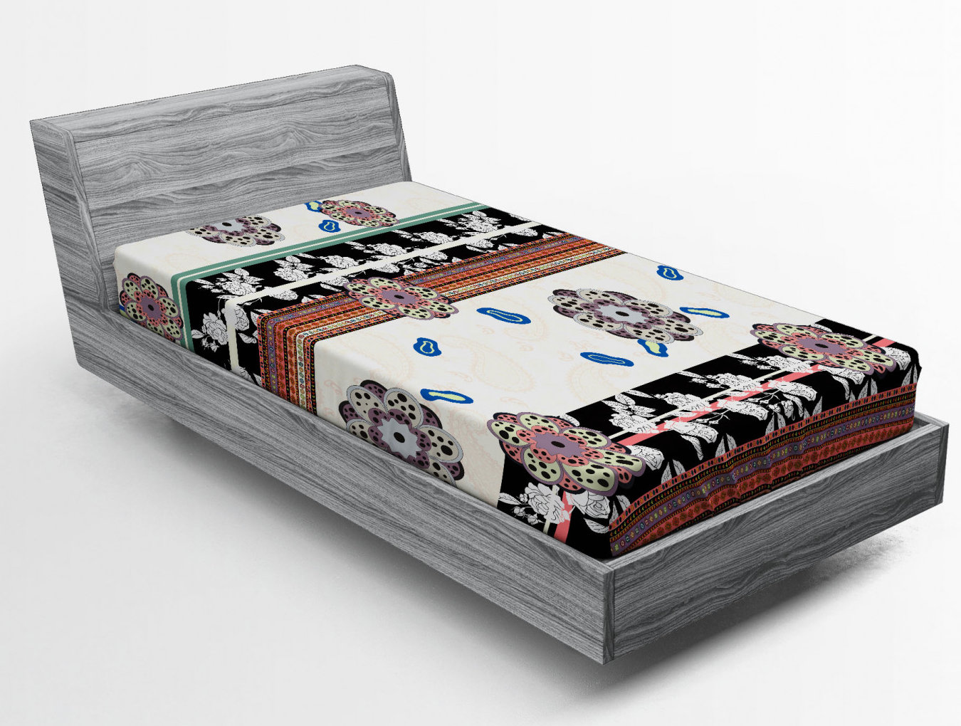 Ambesonne Money Floral Fitted Sheet | Wayfair