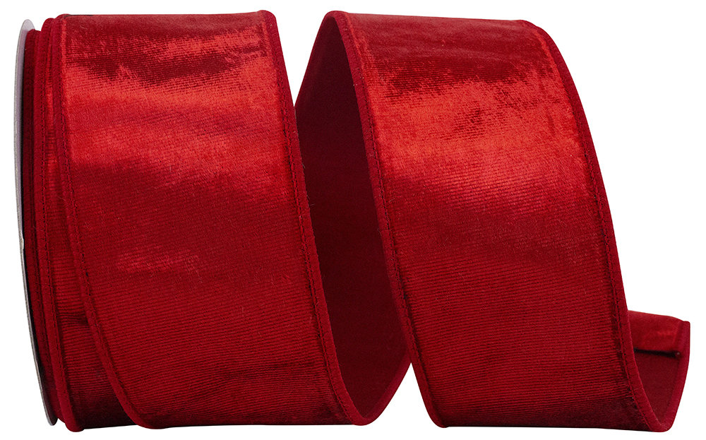 The Holiday Aisle® 2-1/2 inch X 10 YARDS Designer Plush Velvet Elite ...