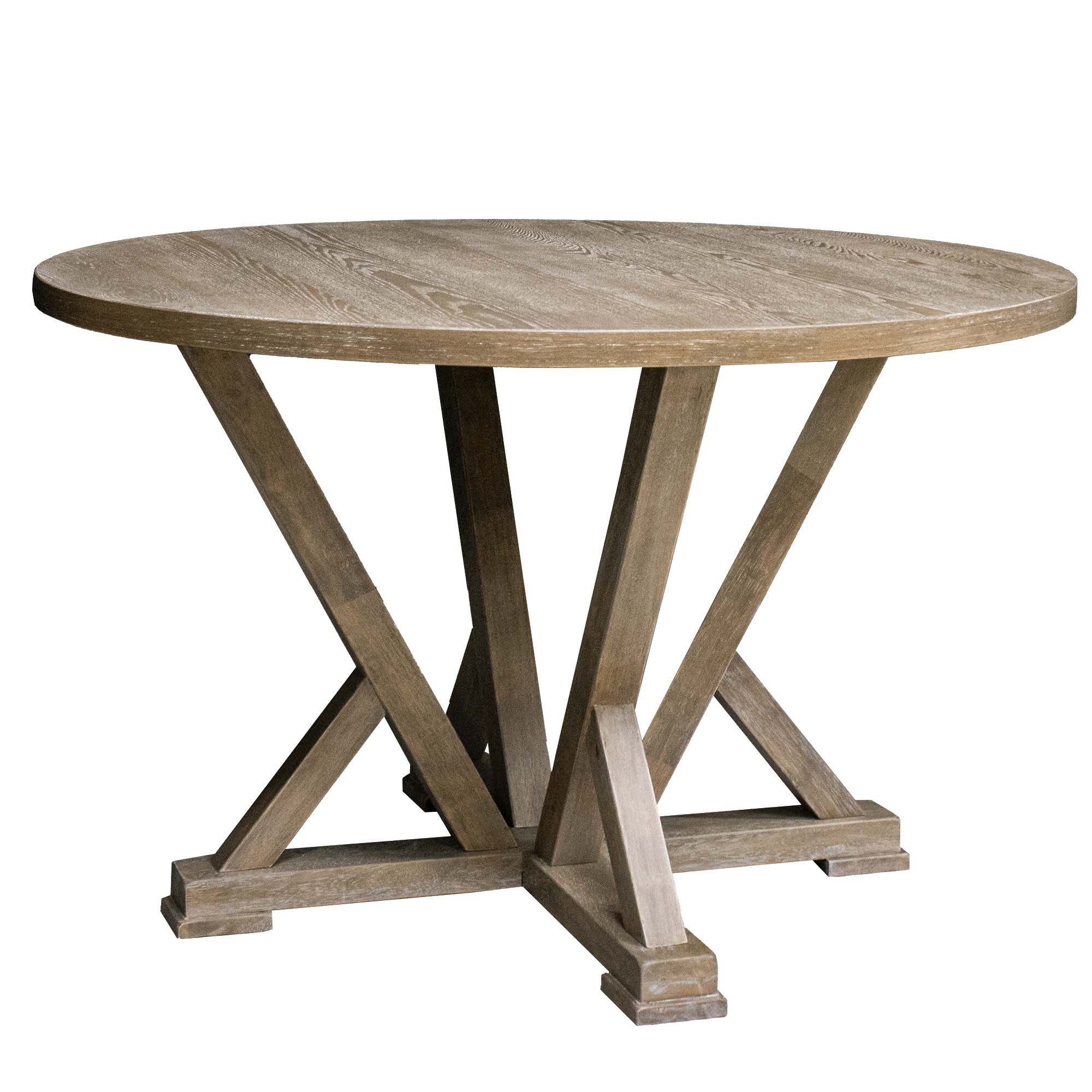 August Grove® Modern Farmhouse Round Dining Table 45.7Inch Solid Wood ...