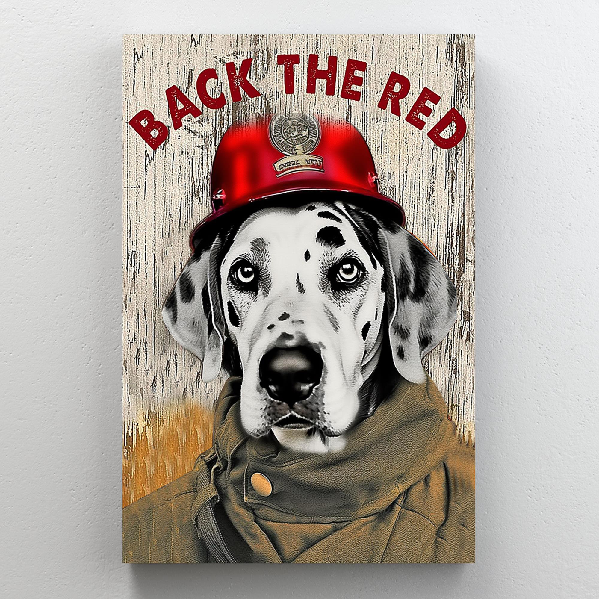 Trinx Firefighter Back The Red 3 - 1 Piece Rectangle Gra Firefighter ...