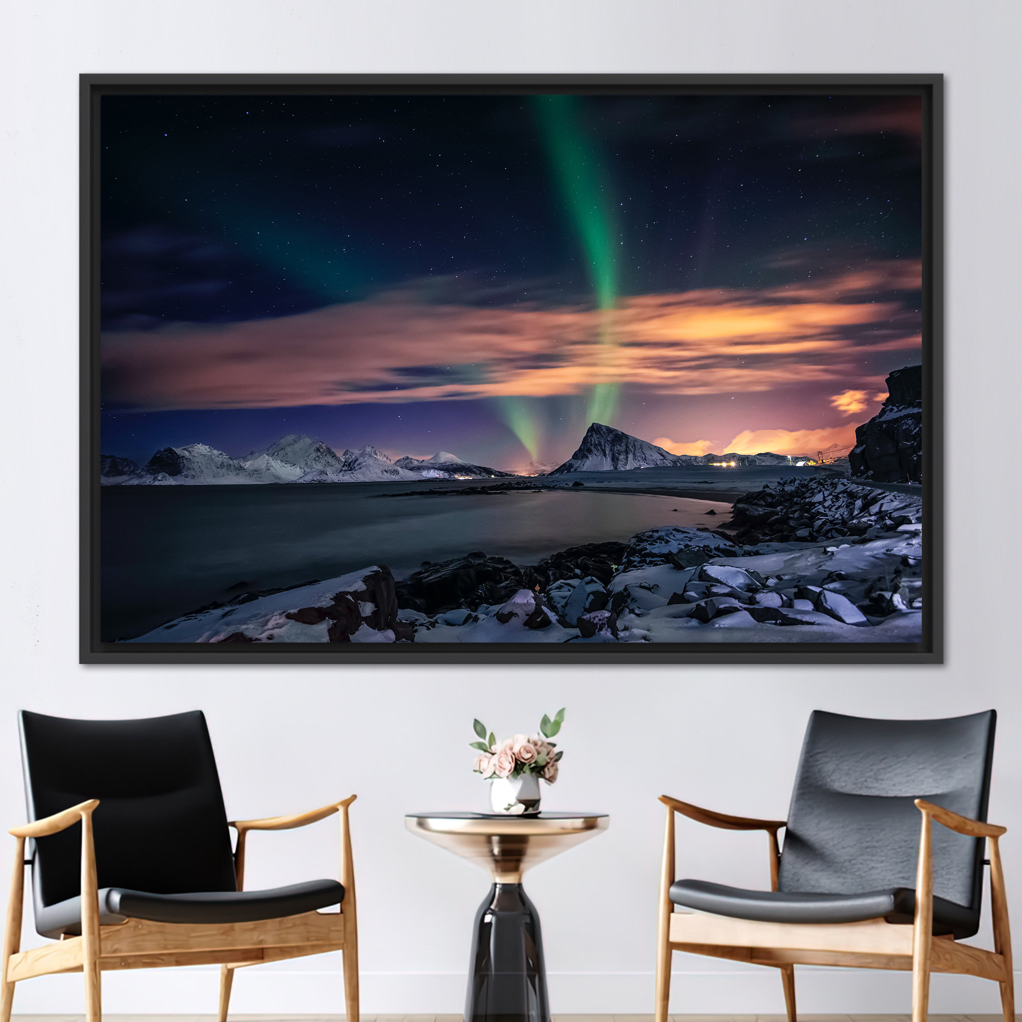 Millwood Pines Lake Wall Decor, Mountain Art Canvas, Milky Way Art Canvas, Landscape Wall Art ...