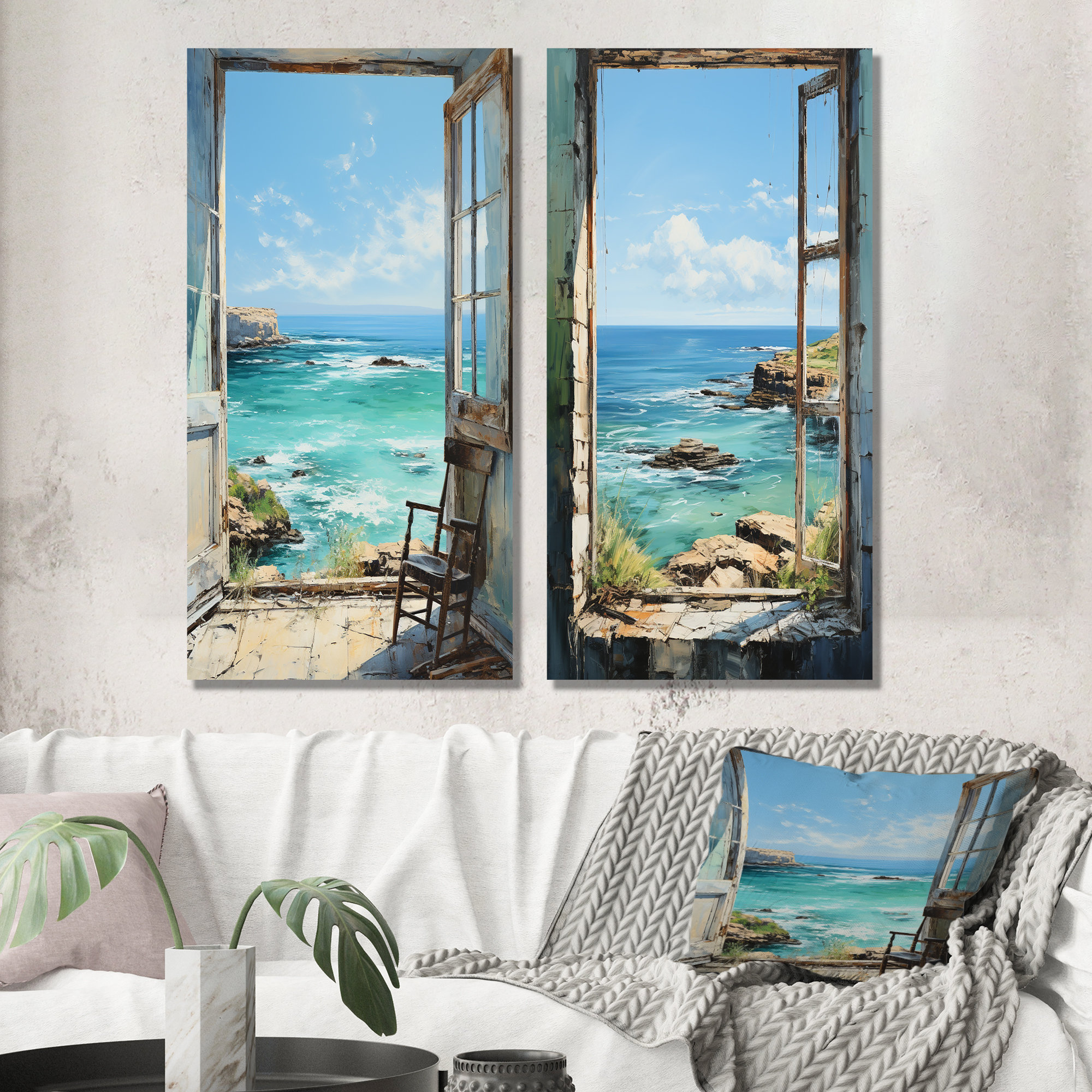 Beachcrest Home™ Sailors Ocean Windows Outlook II - Coastal Windows ...