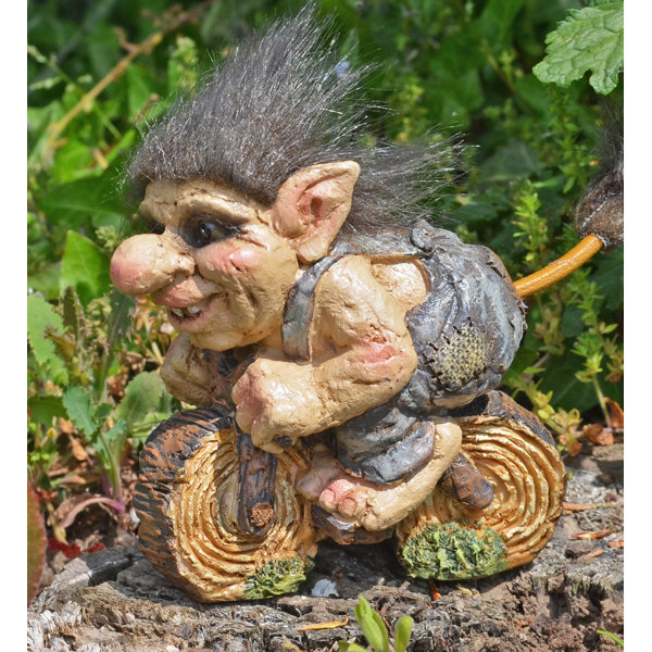 Happy Larry Morales Troll Riding Motorcycle Statue & Reviews | Wayfair ...