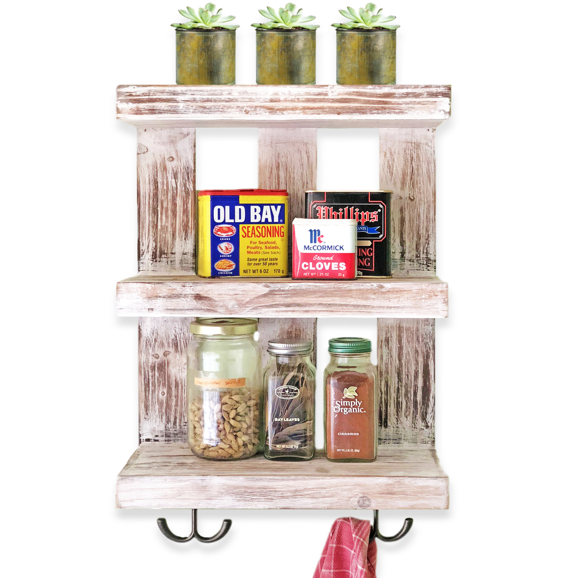 Gracie Oaks Sherborn 2 Piece Solid Wood Accent Shelf | Wayfair