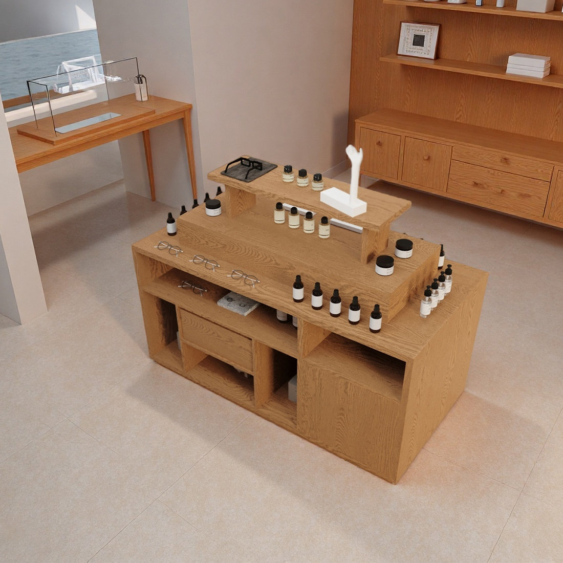 Orren Ellis Versatile Wooden Display Counter - Wayfair Canada