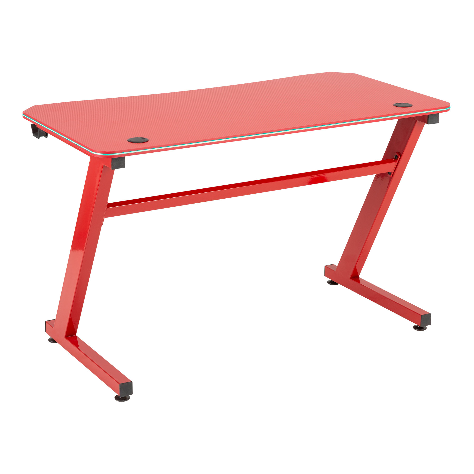 Latitude Run® Four-Sided Sixteen Colour Surround LED Gaming Desk ...