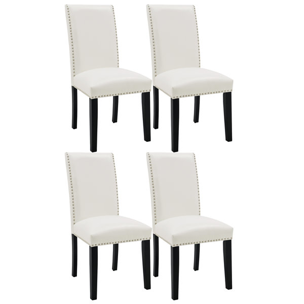 Lonshire Spark Color Faux Leather Upholstered Parsons Chair | Wayfair